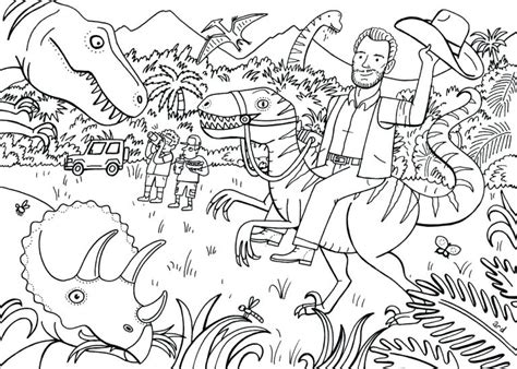 Lego Jurassic World Coloring Pages At Free Printable