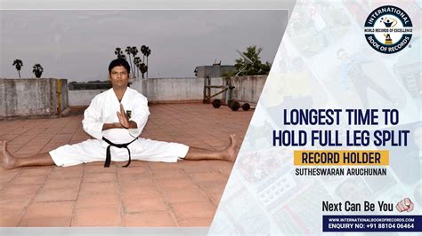 Longest Time To Hold Full Leg Split Youtube