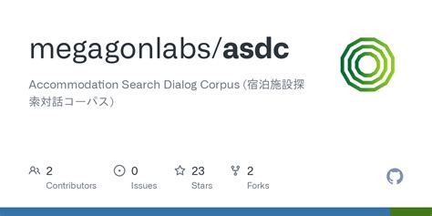 GitHub megagonlabs asdc Accommodation Search Dialog Corpus 宿泊施設探索対話コーパス