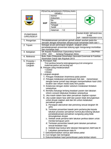 8 Penatalaksanaan Persalinan Gemeli Pdf