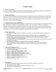 Project Scope And Scope Mgmt Plan Notes Docx Project Scope Project Summary The OUA