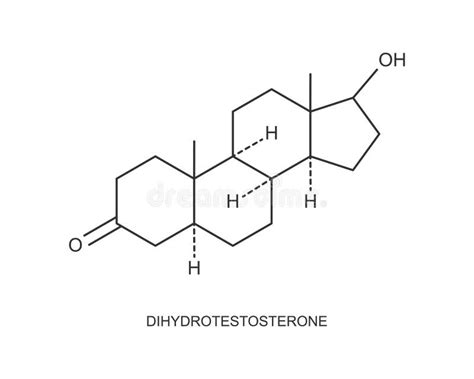Dihydrotestosterone Icon Dht Hormone Chemical Molecular Structure