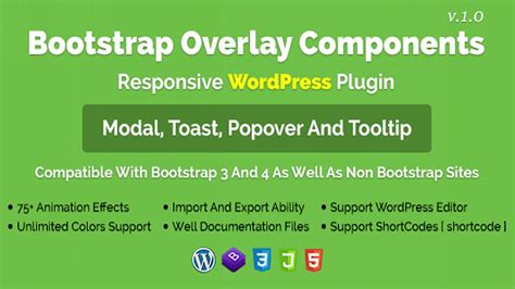 Bootstrap Overlay Components Responsive Wordpress Plugin Codecanyon