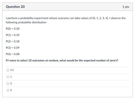 Solved I Perform A Probability Experiment Whose Outcome Can Chegg Com