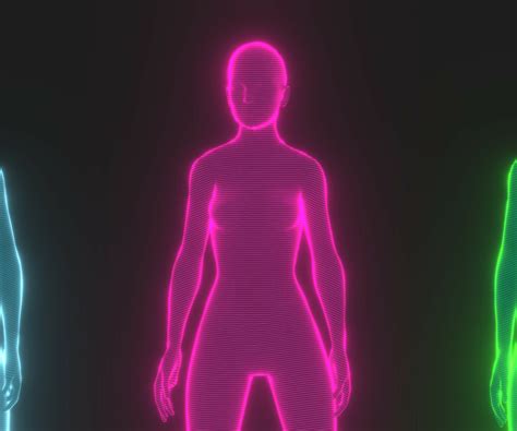 Artstation Animated Human Hologram Female 3d Model Game Assets