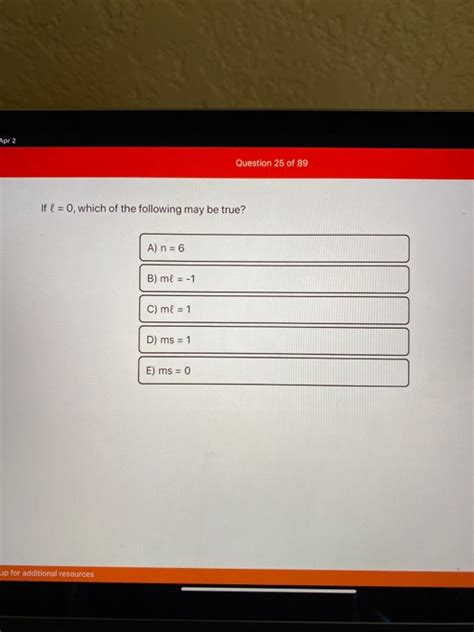 Solved Question 25 Of 89 If L 0 Which Of The Following Chegg