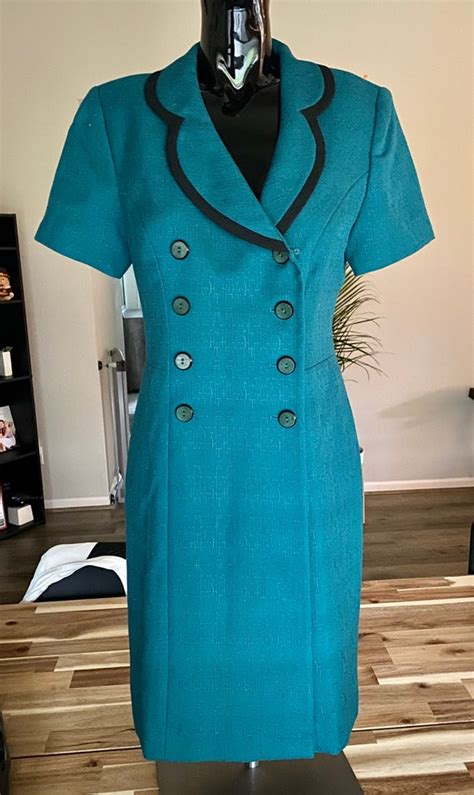 Vintage Colorblock Dress Green Gem