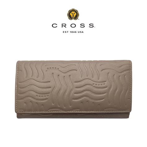 Cross 高仕 【南紡購物中心】 限量1折 頂級小牛皮女用長夾 全新專櫃展示品金屬金 第一夫人系列 Pchome 24h購物