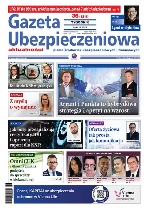 Gazeta Ubezpieczeniowa Nr 36 2022 Gazeta Ubezpieczeniowa Portal