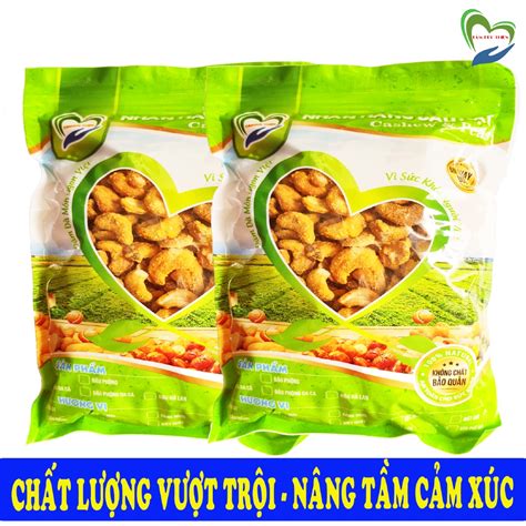Combo 1kg Hạt Điều Rang Phô Mai Nguyên Liệu Sạch Tâm Đức Thiện 2 Túi