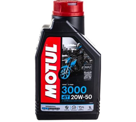 Моторное масло для мотоциклов 3000 4T SAE 20W50 1 л MOTUL 107318 ...