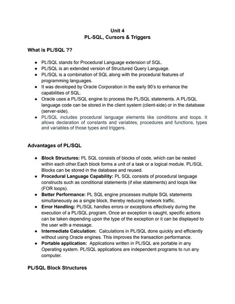 SOLUTION PL SQL Cursors Triggers Studypool