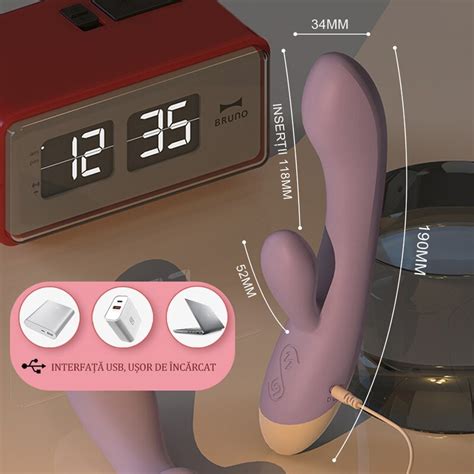 Vibrator Jucarii Sexuale 2 In1 Stimulator Clitoris Si Punct G 12 Moduri De Vibratie Abs