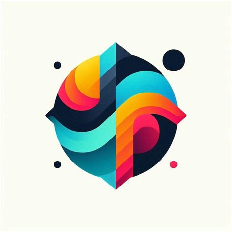 A Colorful Abstract Art With A Colorful Design In The Middle Premium