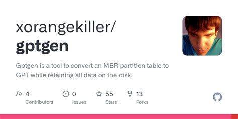 GitHub Xorangekiller Gptgen Gptgen Is A Tool To Convert An MBR Partition Table To GPT While