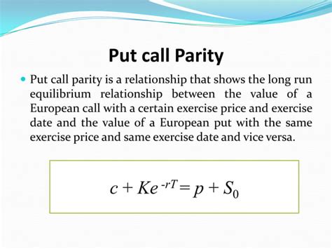 Put Call Parity Pptx