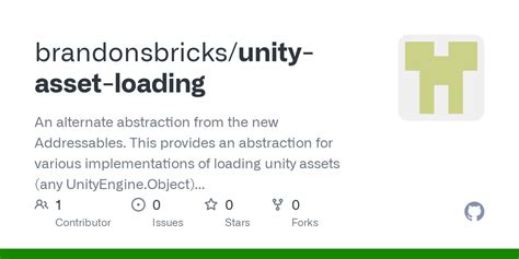 GitHub Brandonsbricks Unity Asset Loading An Alternate Abstraction From The New Addressables
