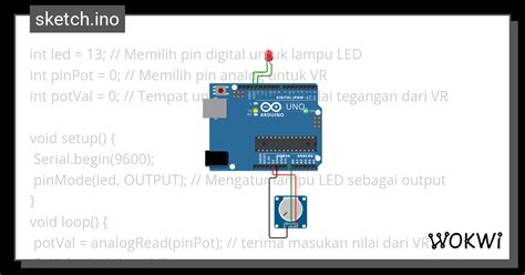 Kecerahan Led Wokwi Esp32 Stm32 Arduino Simulator