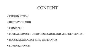 Magneto Hydro Dynamic Mhd Power Generation PPTX Power And Energy Industry Industries