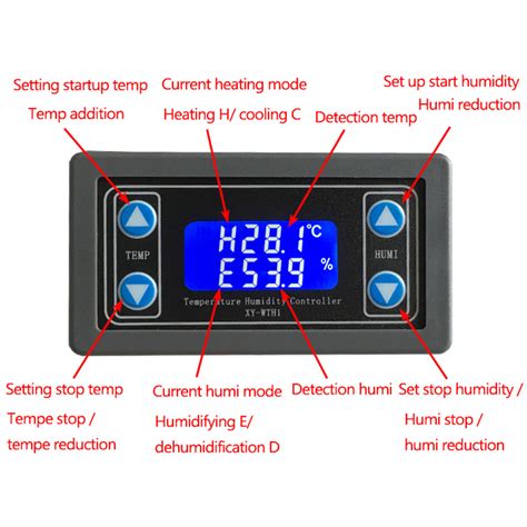 Xy Wth Dc V Temperature And Humidity Controller Module Wet Control