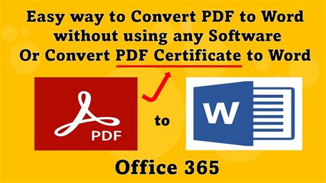easy way to convert pdf to word without using any software and convert