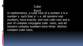 Ch Cubes And Cube Roots Ppt Games And Puzzles Hobbies Interests