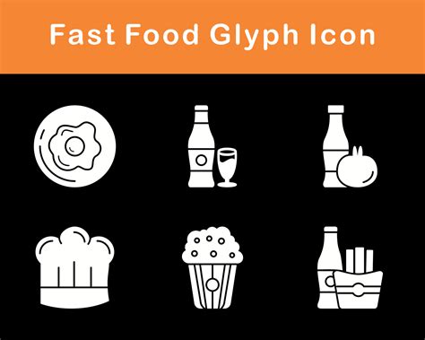 Fast Food Vector Icon Set 20262176 Vector Art At Vecteezy