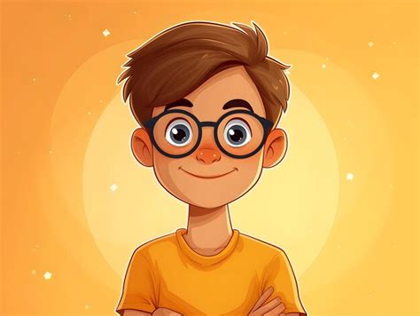 Ilustración Vectorial De Muchacho Dibujos Animados De Muchacho Lindo Foto Premium