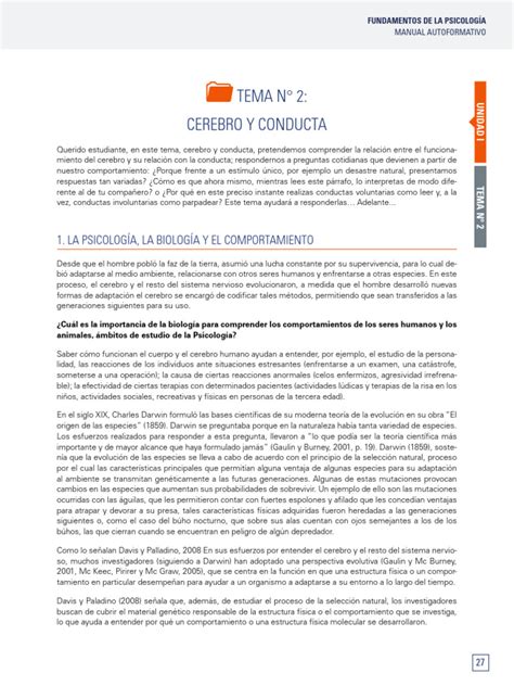 M2 Cerebro Y Conducta Pdf Sistema Nervioso Sinapsis