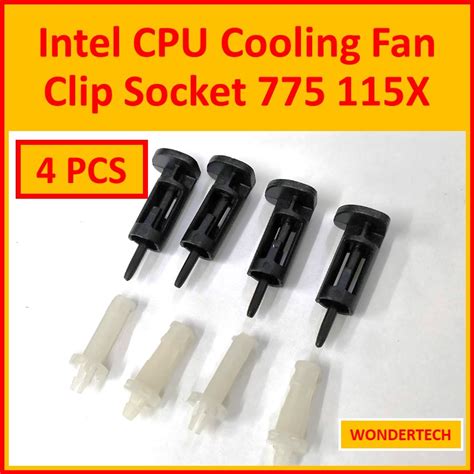 Intel 775 115x Cpu Heatsink Mount Pin Plastic Cooling Fan Fastener Mounting Clip Socket Shopee