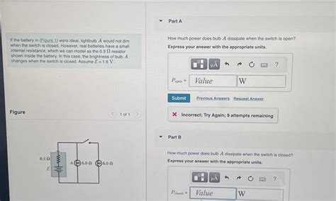Solved If The Battery In Figure 1 Were Ideal Lightbulb A Chegg