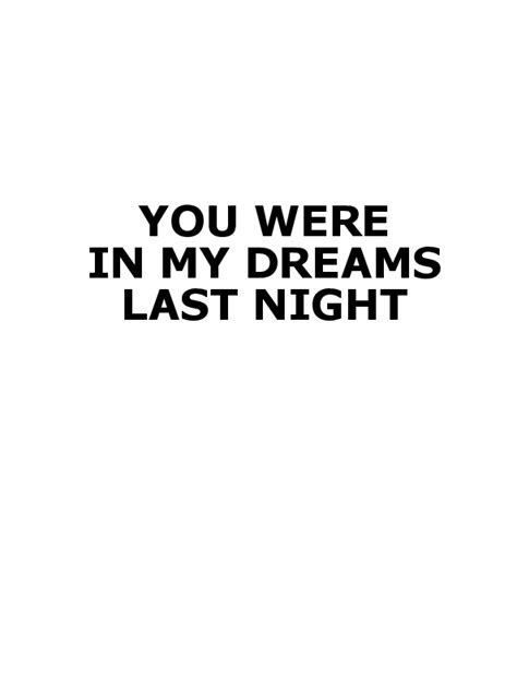 Your Were In My Dreams Last Night Book 300192