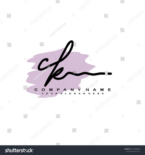 Ck Initial Signature Logo Handwriting Logo Stock Vector Royalty Free