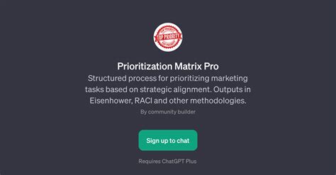 Prioritization Matrix Pro Marketing Prioritization Taaft