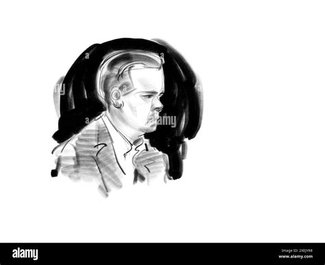 Denmark 28th June 2024 File Court Drawing Of The Accused Philip Patrick Westh During The