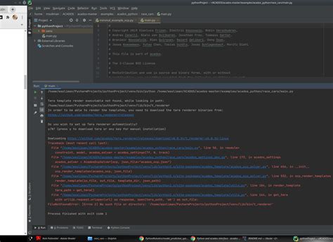 Pycharm Issues With Acados User Questions Acados Forum