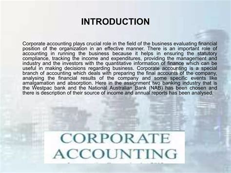 Corporate Accounting Assignment Sample Pptx