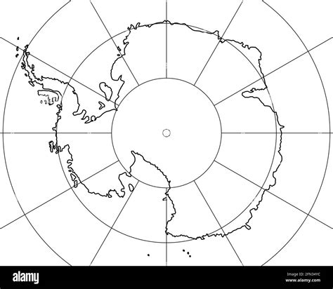 Illustration Of Antarctica Contour Line Map Source Of Map
