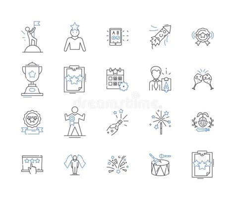Security Line Icons Collection Firewall Encryption Authorization