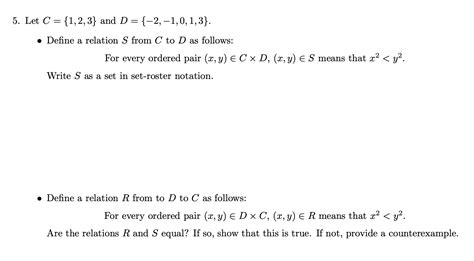 Solved Let C And D Define Chegg Com