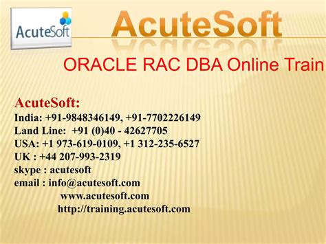 Oracle Rac Dba Online Training Pptx