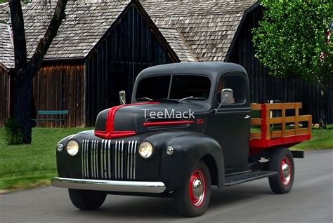 1946 Ford Flat Bed Pickup Truck By TeeMack Redbubble