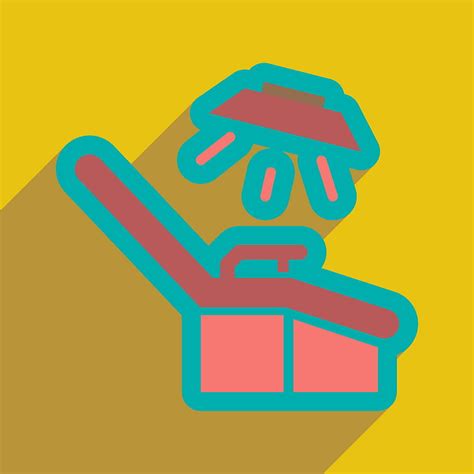긴 그림자 부인과 의자 벡터와 평면 아이콘 Eps Ai Uidownload