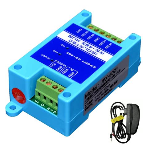 485 Repeater Photoelectric Isolation Industrial Grade Rs485 Hub 2 Port Signal Amplifier Anti