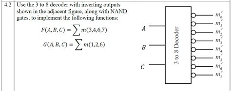Solved 42 Use The 3 To 8 Decoder With Inverting Outputs