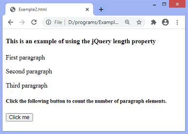 JQuery Length Property Tpoint Tech