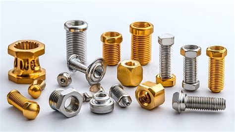 Industrial Grade Rivets And Fasteners Collection Stock Illustration