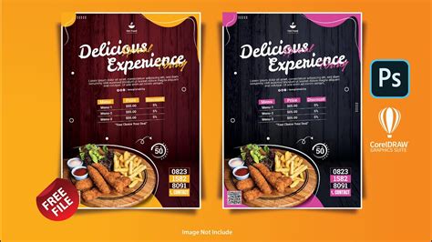 Detail Desain Brosur Makanan Cdr Koleksi Nomer