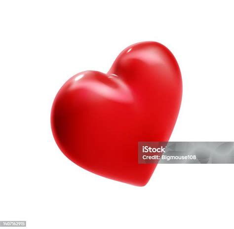 3d 레드 하트 플라스틱 만화 벡터 2월에 대한 스톡 벡터 아트 및 기타 이미지 2월 3차원 형태 개념 Istock