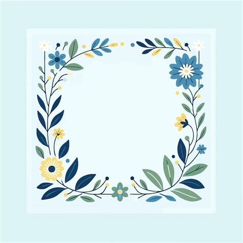 Premium Vector Frame Flower Vector Minimalist